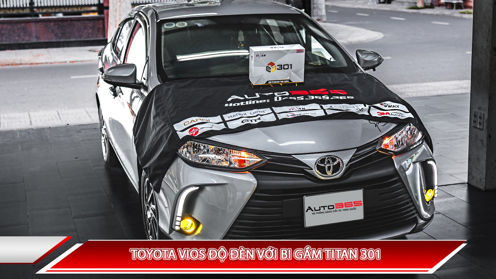 TOYOTA VIOS ĐỘ ĐÈN VỚI BI GẦM TITAN 301