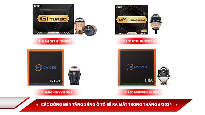 CÁC DÒNG ĐÈN TĂNG SÁNG Ô TÔ SẼ RA MẮT TRONG THÁNG 6/2024